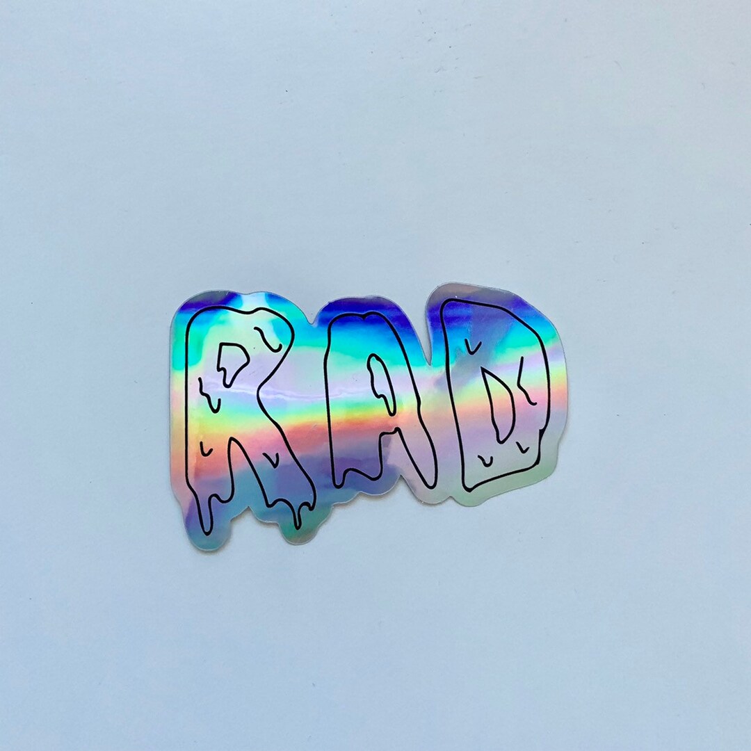 Holographic RAD Vinyl Sticker - Etsy