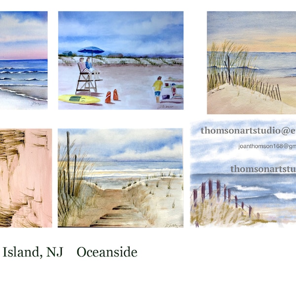Beach Scene Cards - Etsy