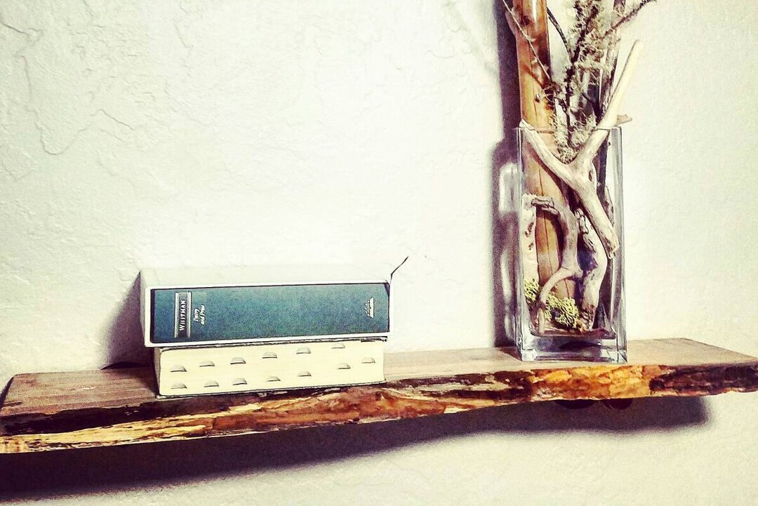 Natural Live Edge Shelf - Etsy