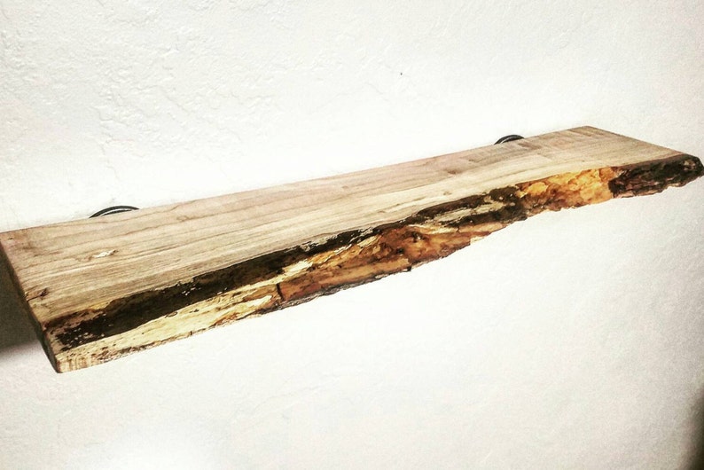 Natural Live Edge Shelf - Etsy