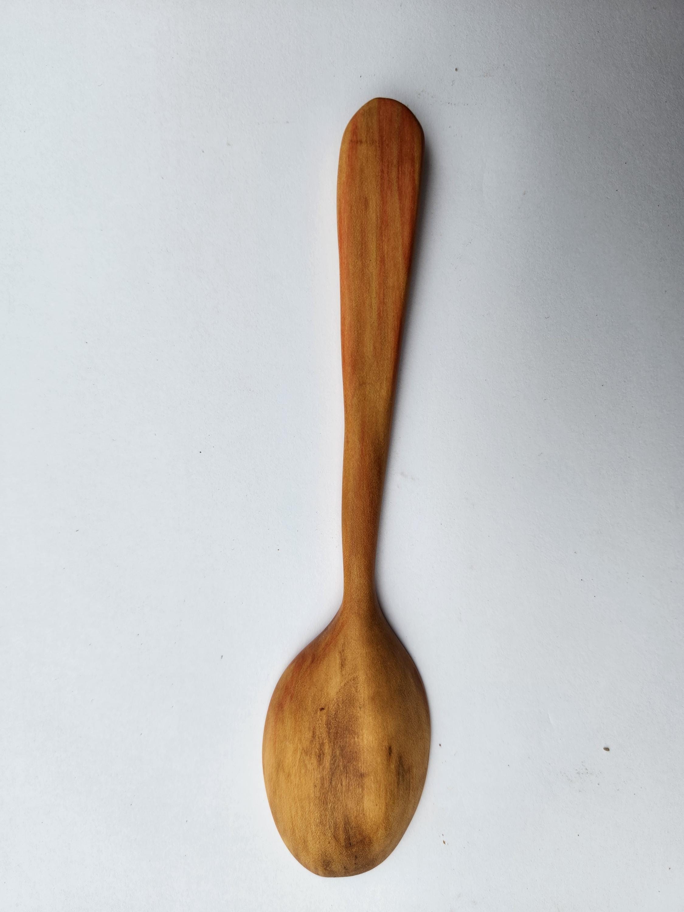 Hand Carved Box Elder Flame Spoon - Etsy