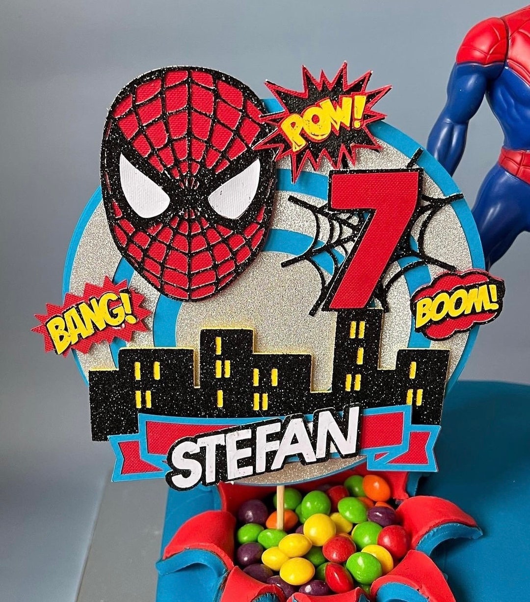 Personalised 3D Spiderman Cake Topper - Etsy