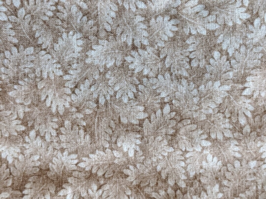 Tan Leaves Fabric, Leaves, Fabric - Etsy