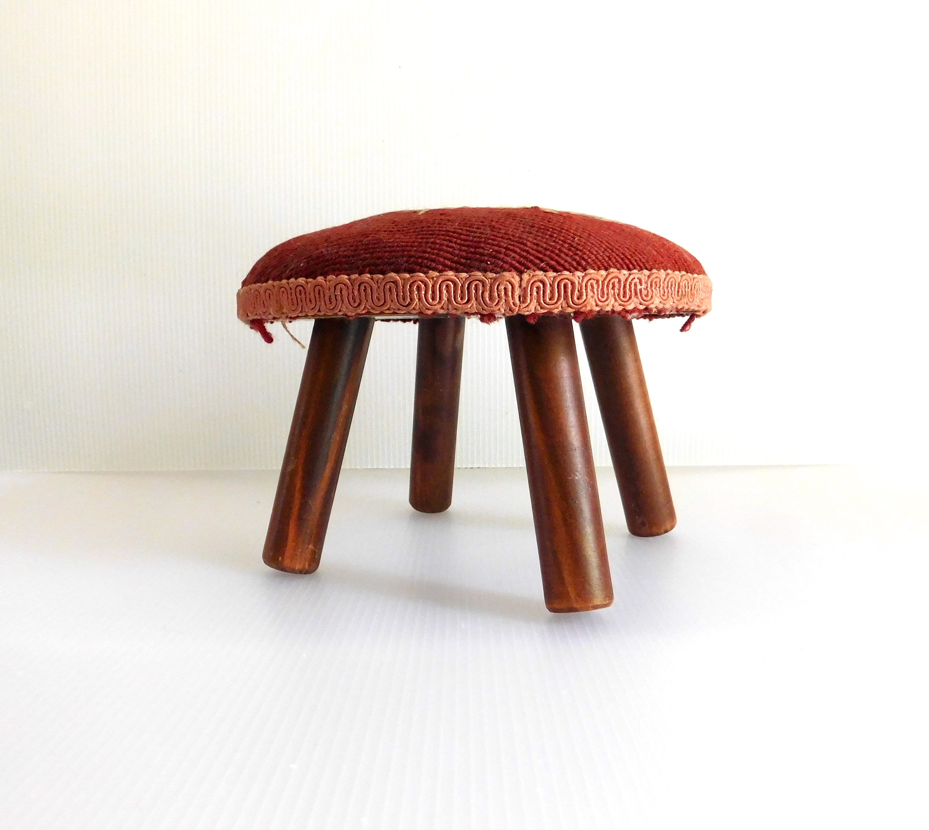 Antique Victorian Needlepoint Foot Stool - Etsy