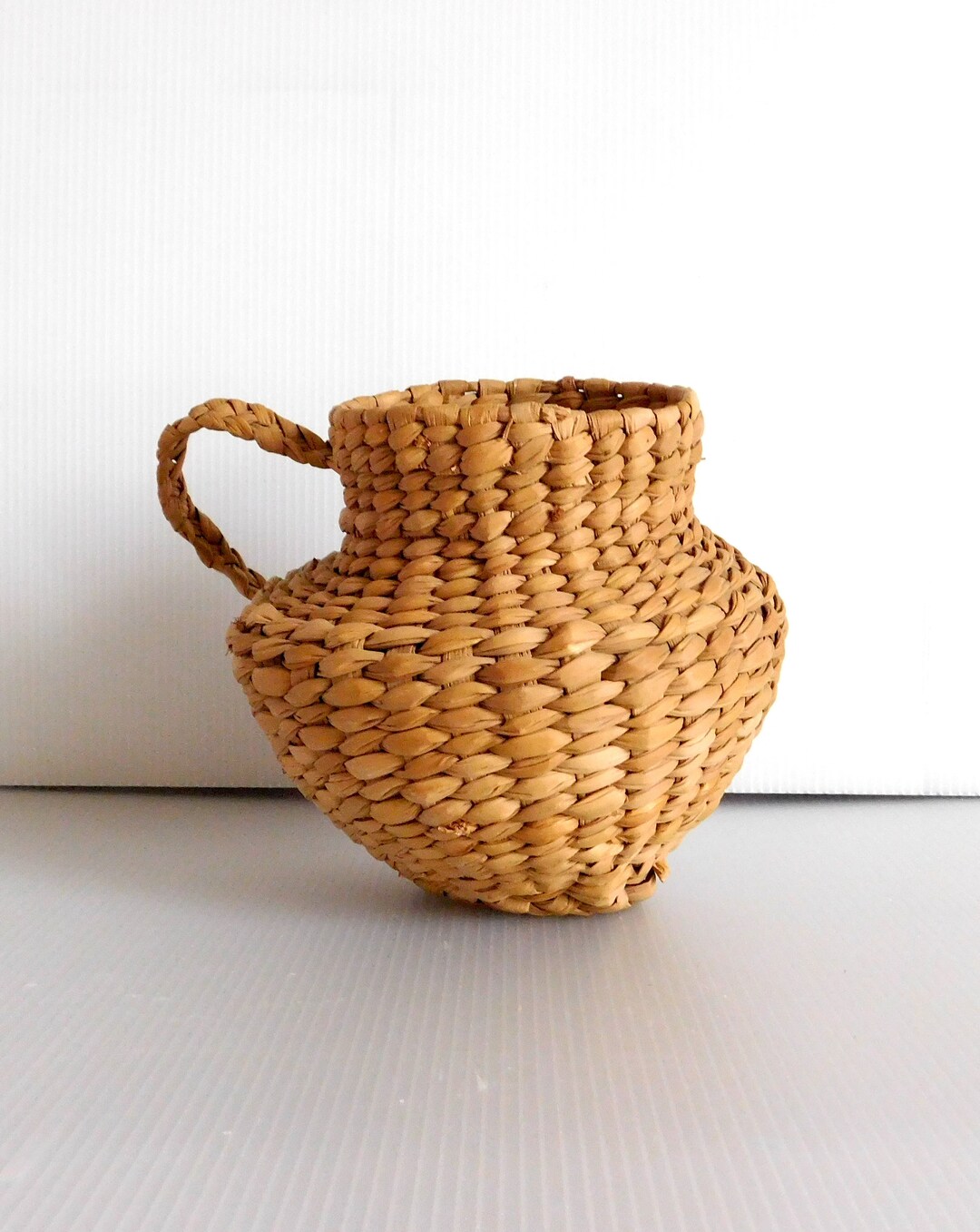 Woven Rattan Pitcher - Etsy
