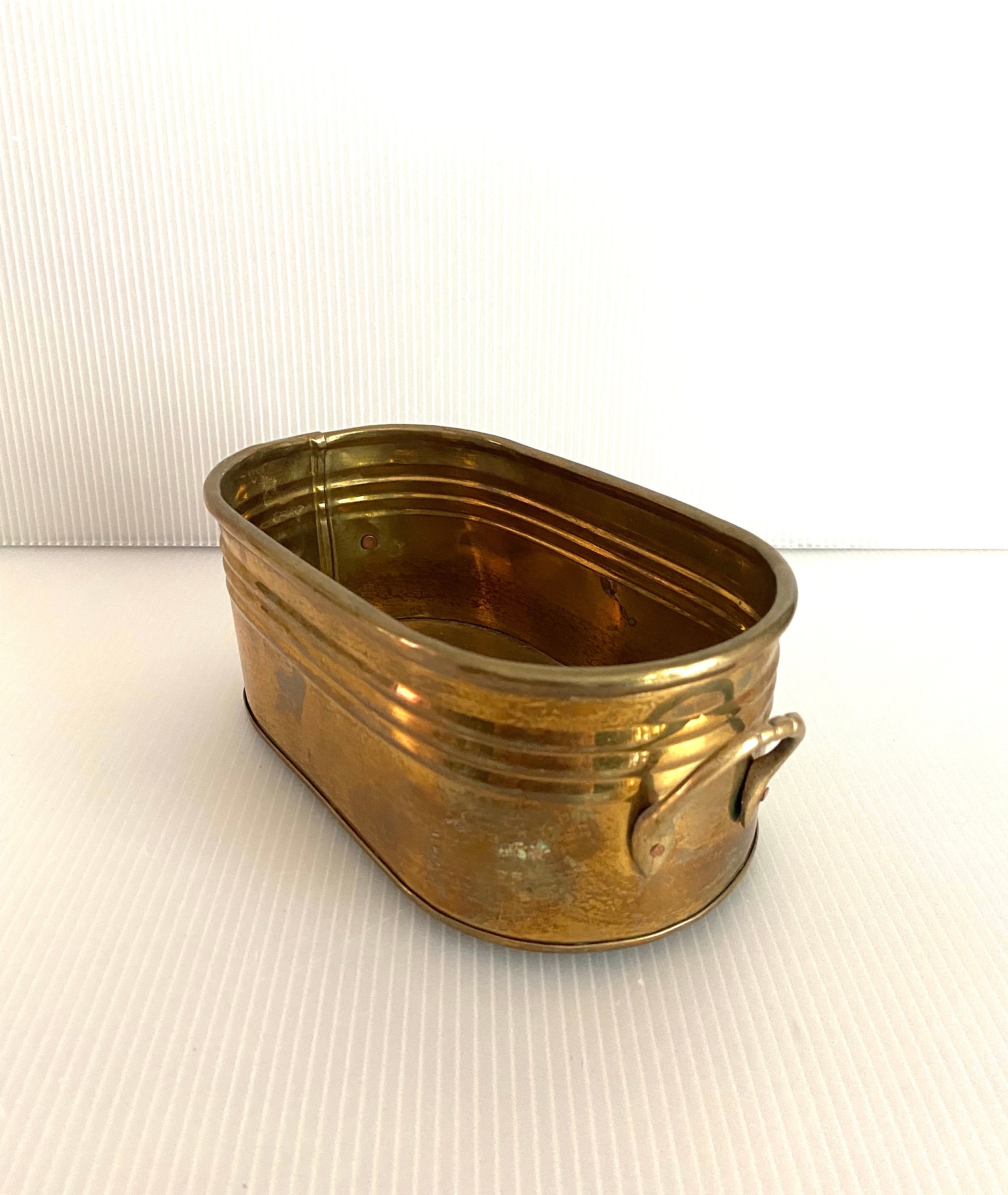 Oval Brass Cachepot - Etsy