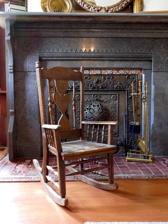 Childs Rustic Hand Carved Rocking Chair - Etsy