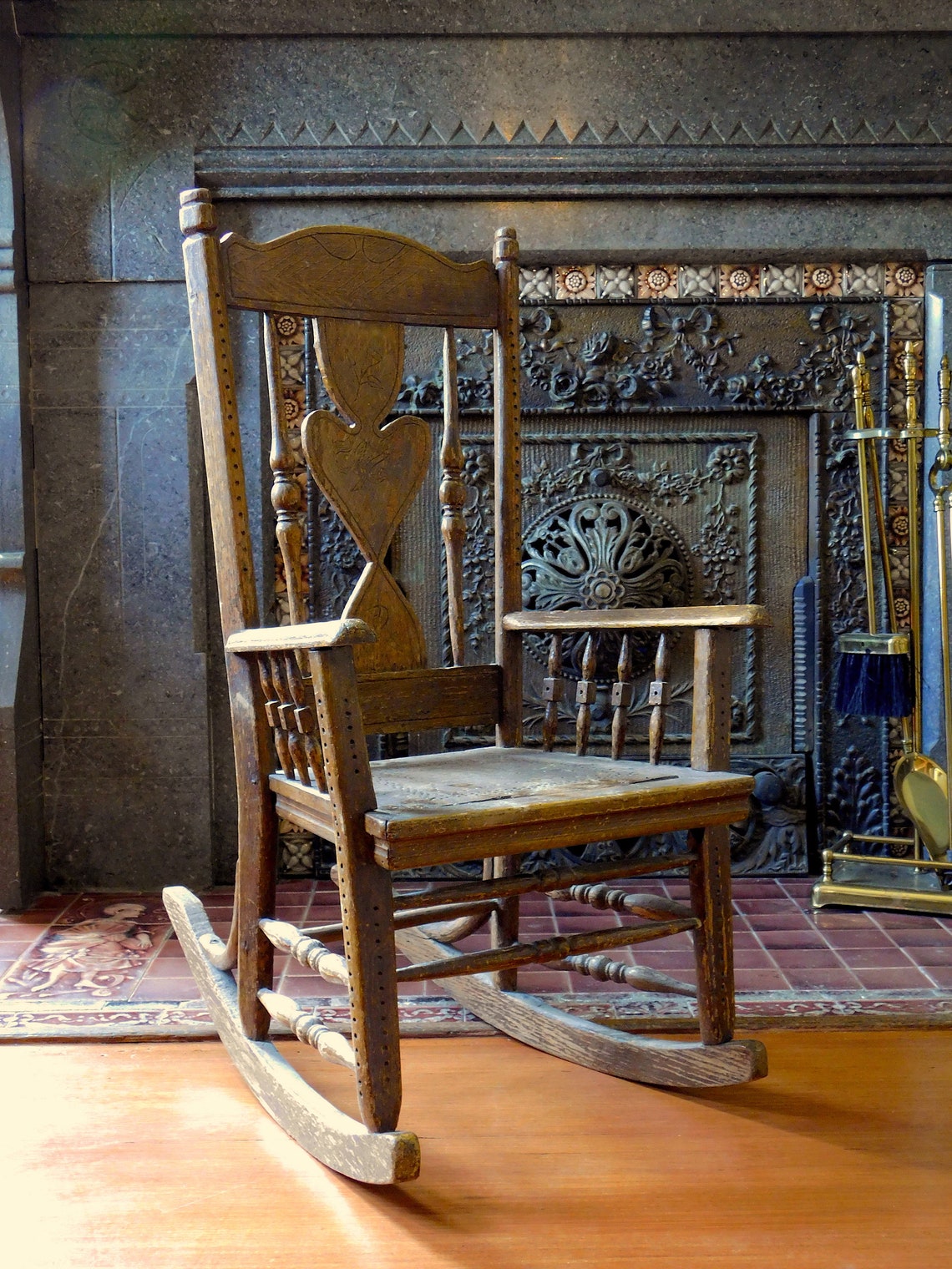 Childs Rustic Hand Carved Rocking Chair - Etsy