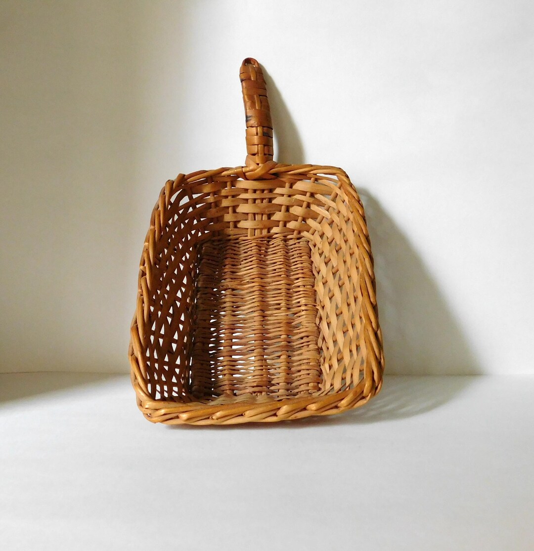 Wicker Basket With Handle - Etsy