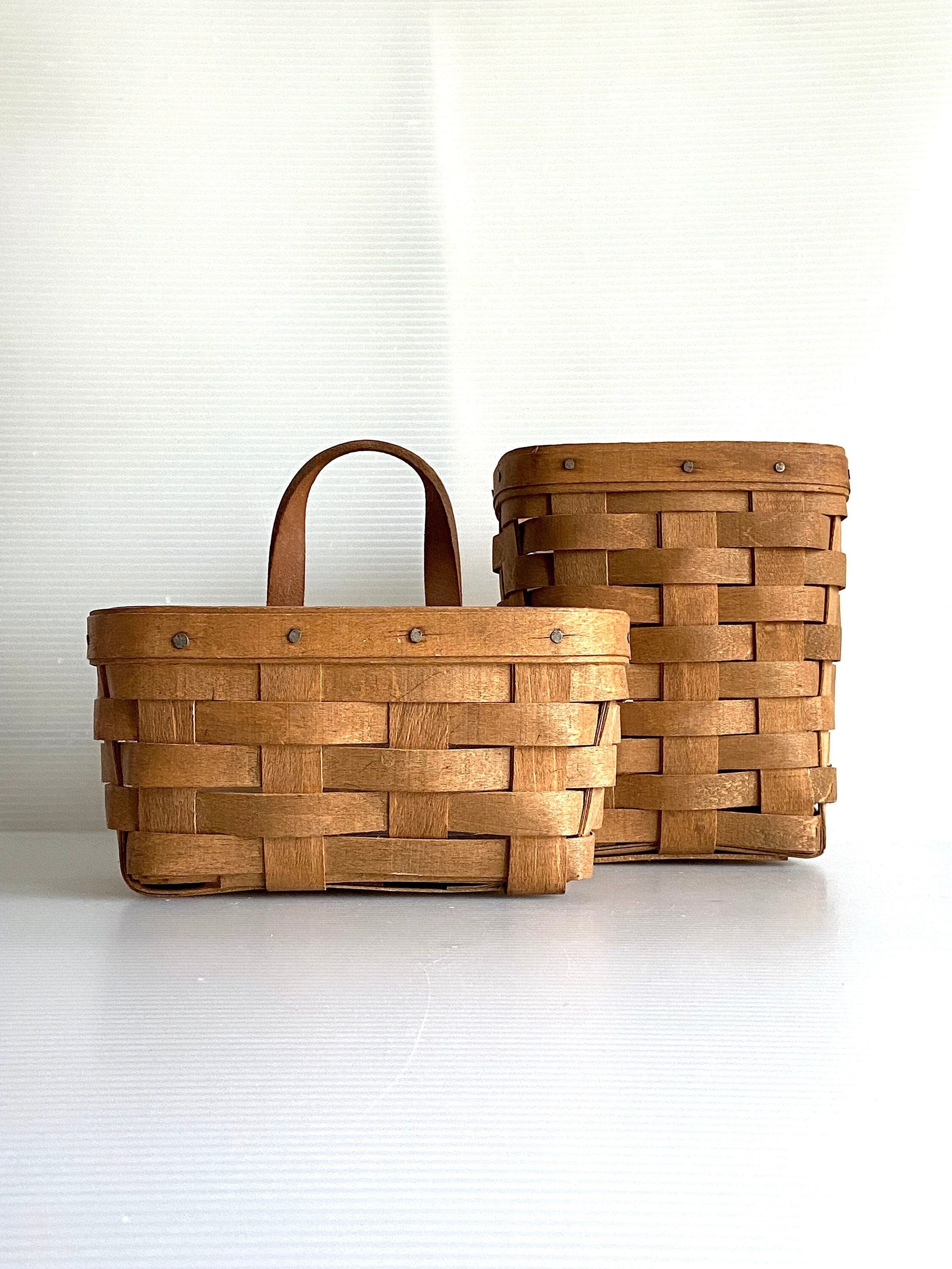 Handwoven Longaberger Baskets Set of 2 - Etsy
