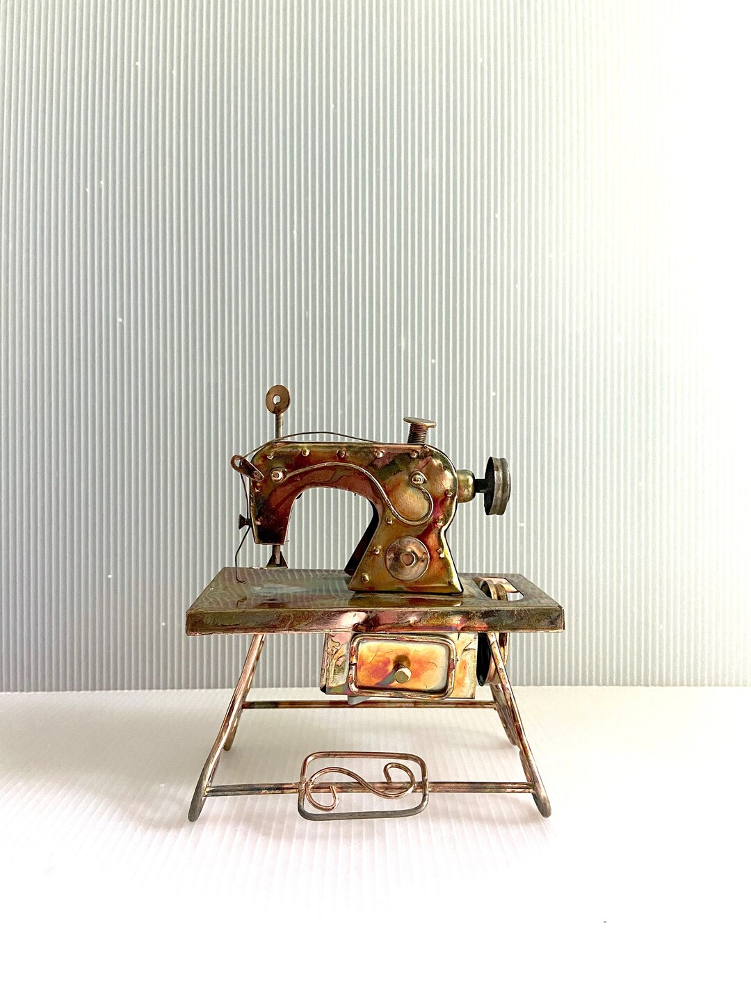 Metal Sewing Machine Sculpture and Music Box - Etsy