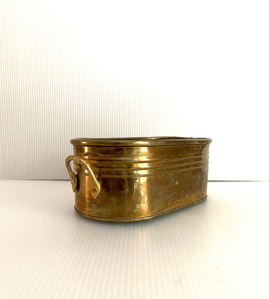 Oval Brass Cachepot - Etsy
