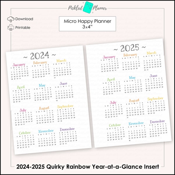 Year at a Glance - Etsy