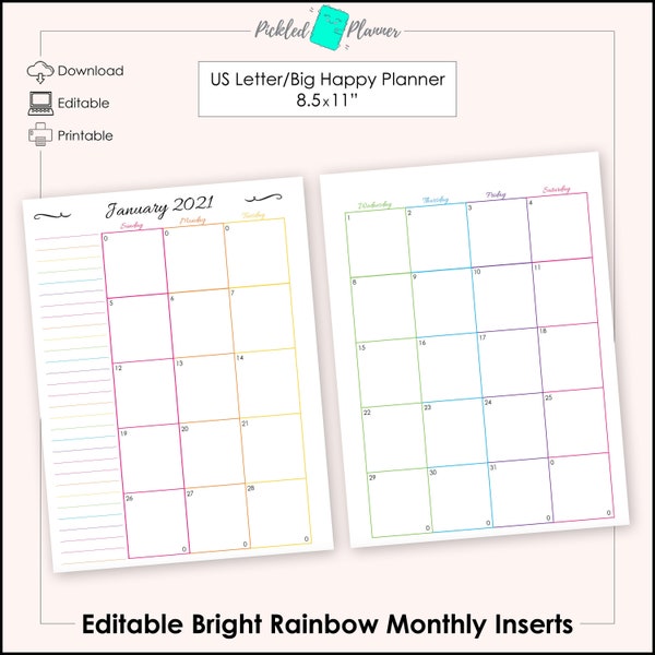 Monthly Planner - Etsy
