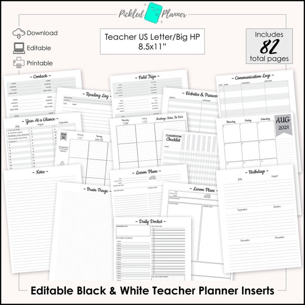 Big Happy Teacher Planner - Etsy