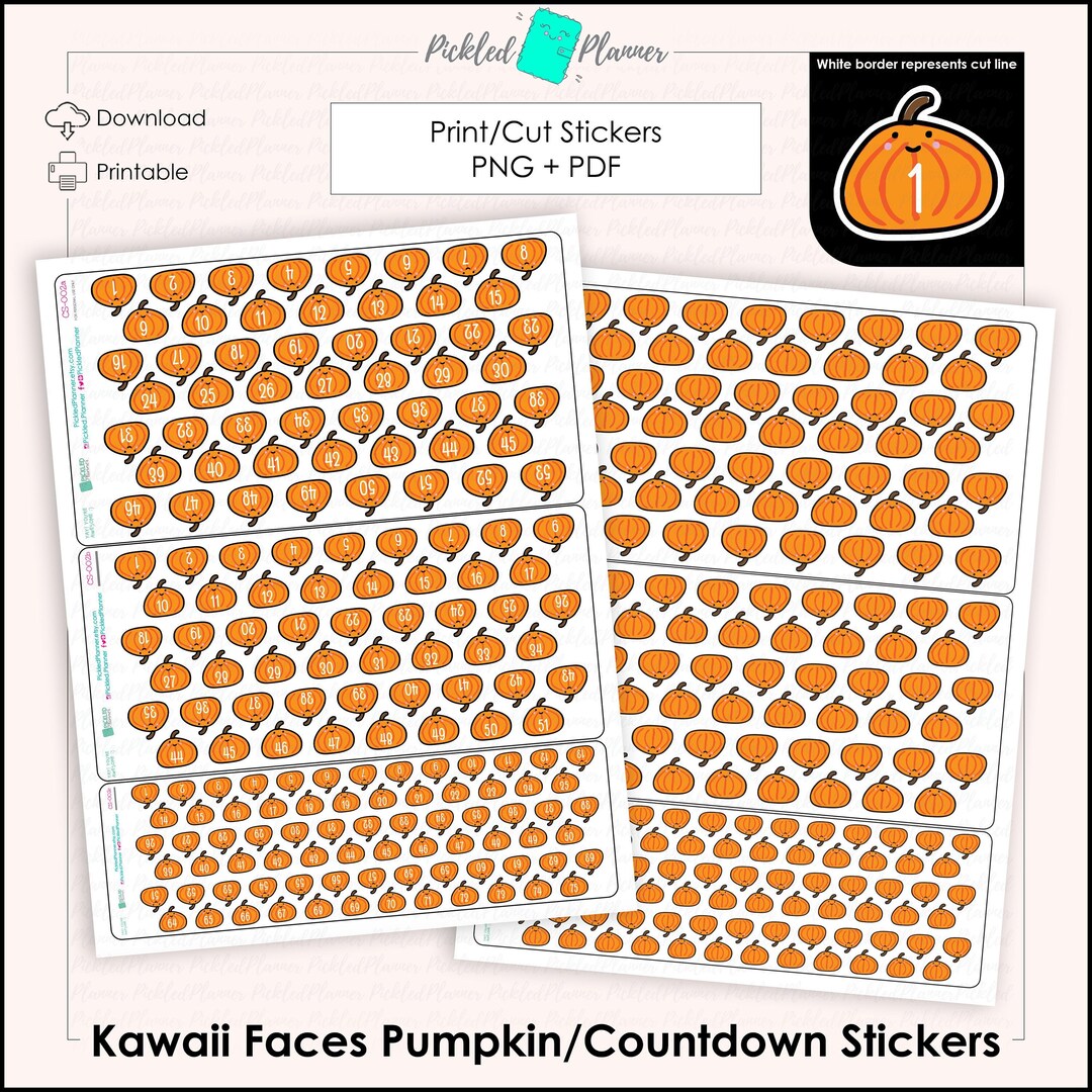 LIMITED TIME Fall/thanksgiving/halloween Kawaii Pumpkin Countdown Deco ...