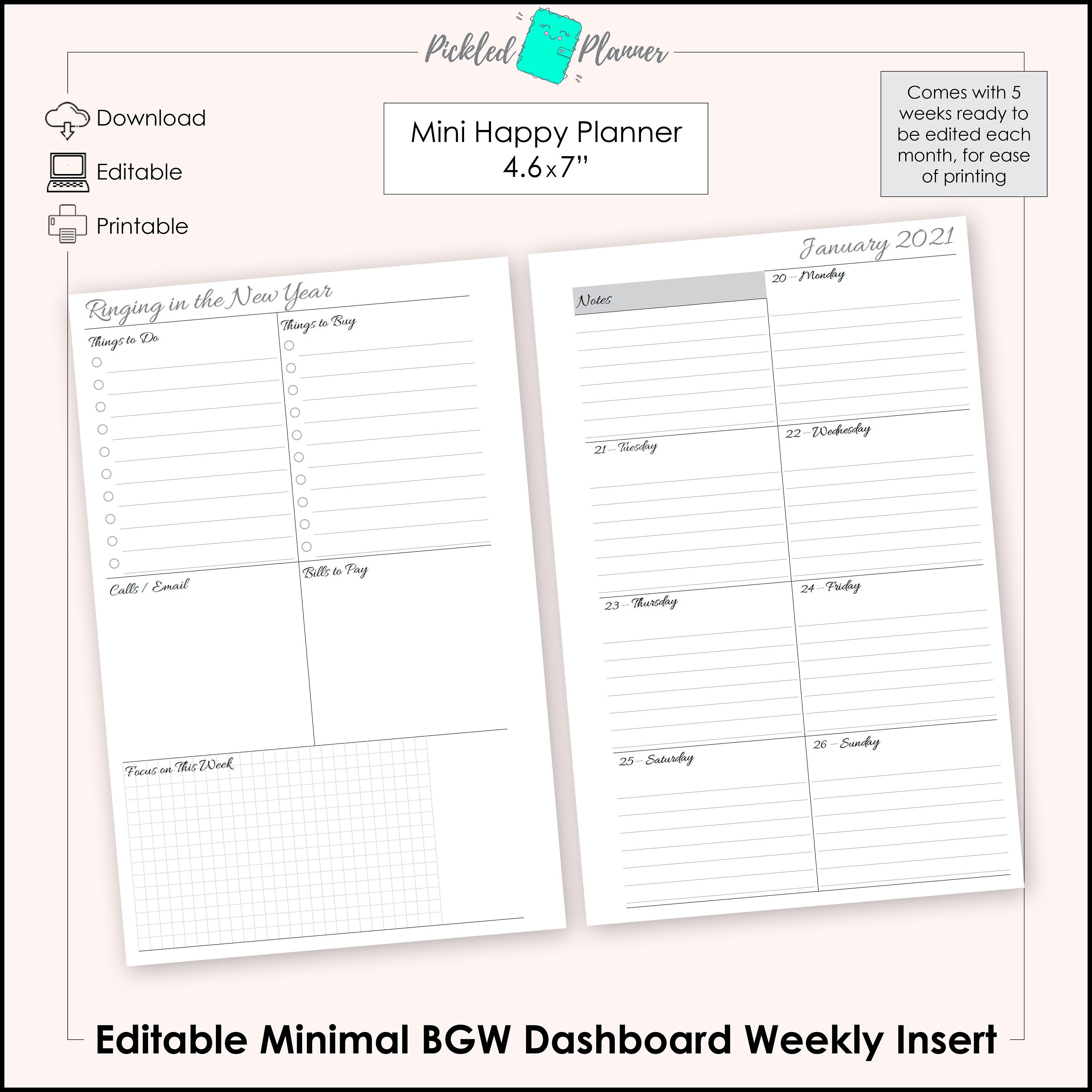 CC Planner Dashboard Paper Calendars & Planners Paper & Party Supplies ...