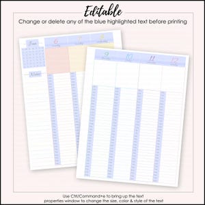 Editable Pastel Rainbow Hourly Lined Undated, Vertical Weekly Planner ...