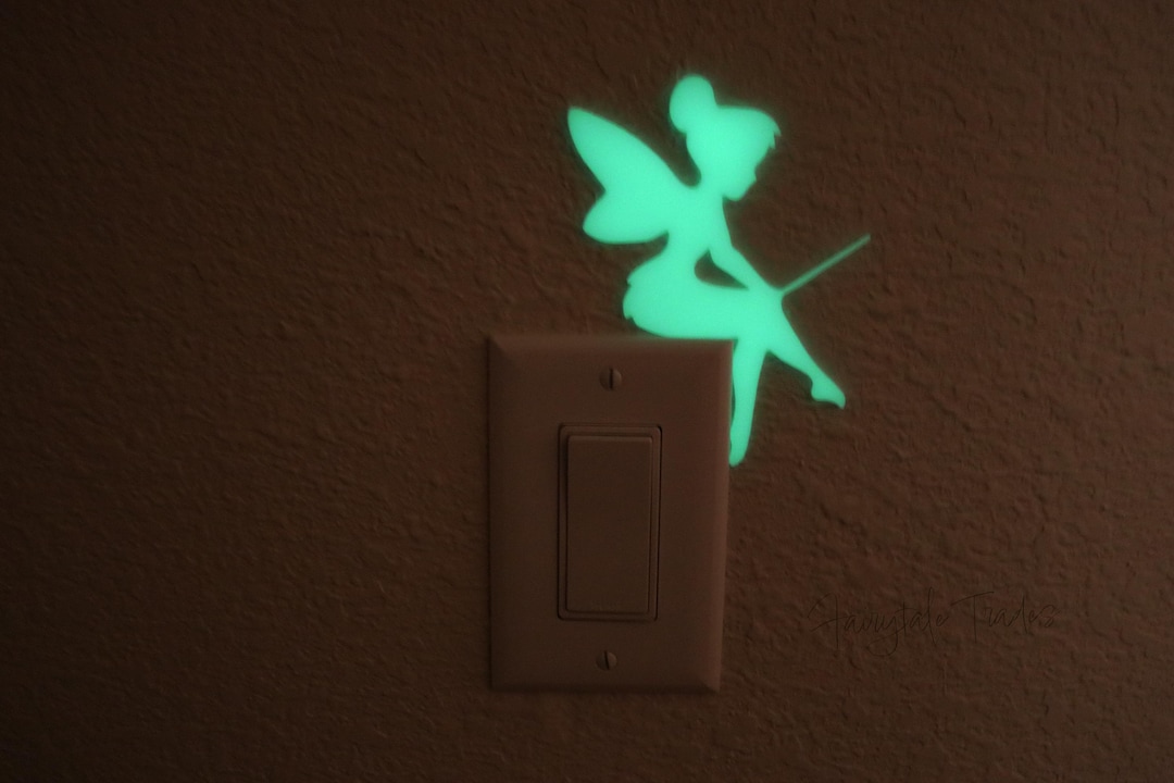 Tinker Bell Light Switch Wall Decor Glow in the Dark Tinker Bell Kid ...