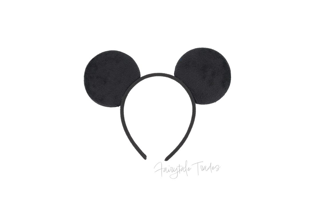 Black Felt Mickey Mouse Ears Disney Mickey Ears Boys Mens Mickey Ears ...