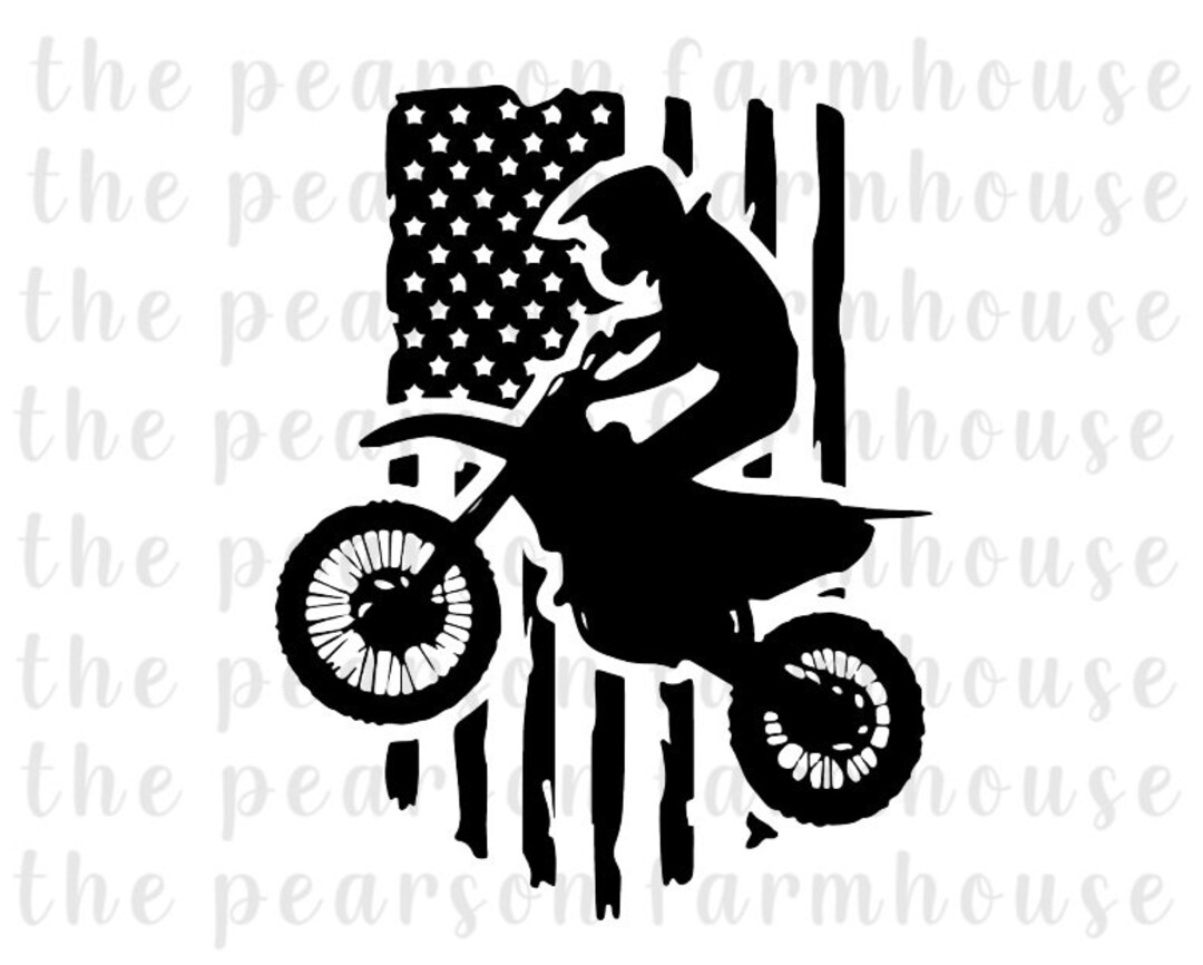 American Flag Dirt Bike Rider SVG Moto Life SVG Dirt Bike Life - Etsy