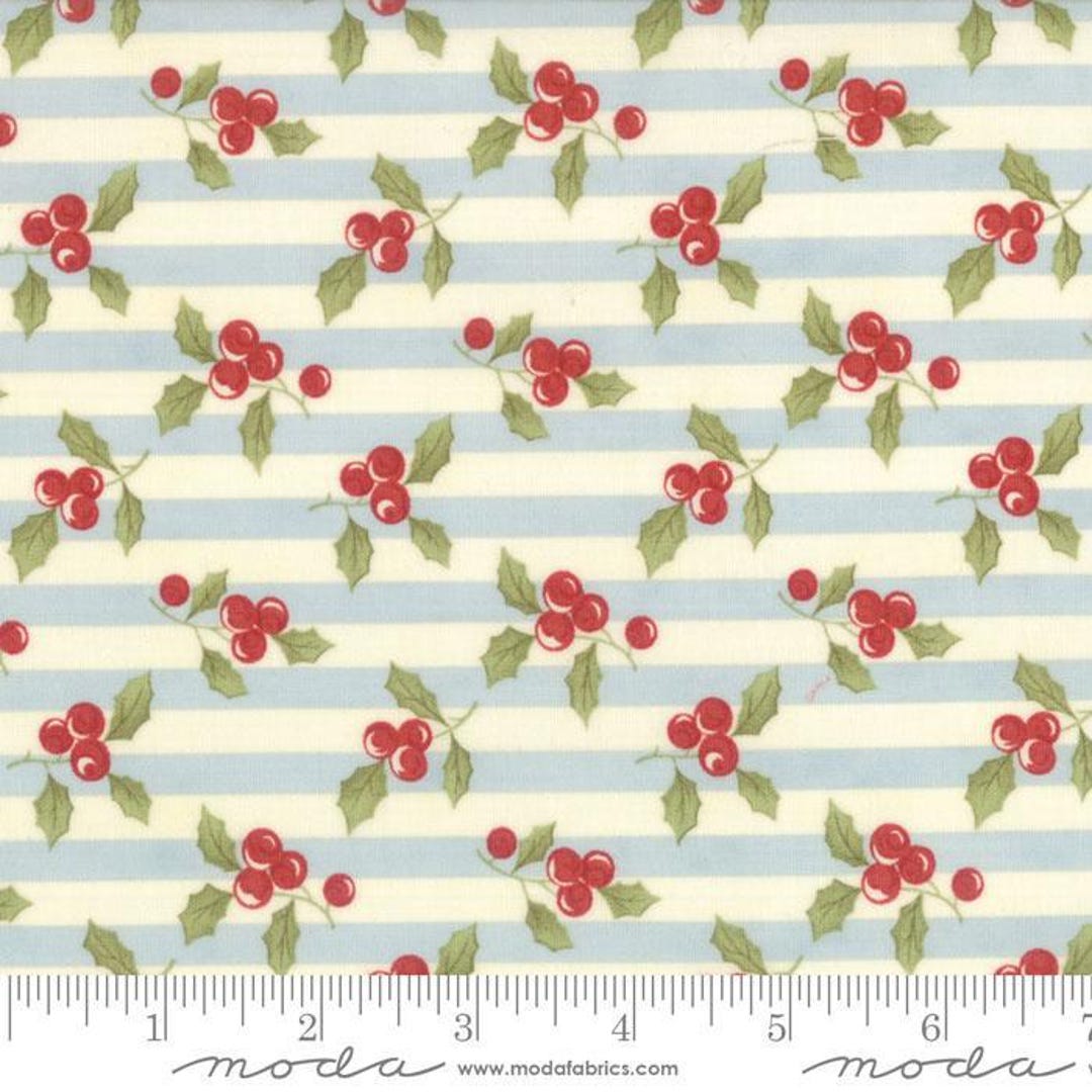 Snowfall, Mimick & Simpson, Moda, Blue, 1 Yard Cuts, Yardage, Fabric ...
