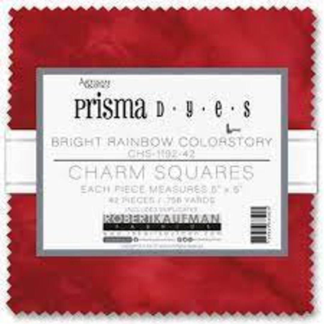 Prisma Dyes Bright Rainbow Charm Squares Bright Rainbow - Etsy