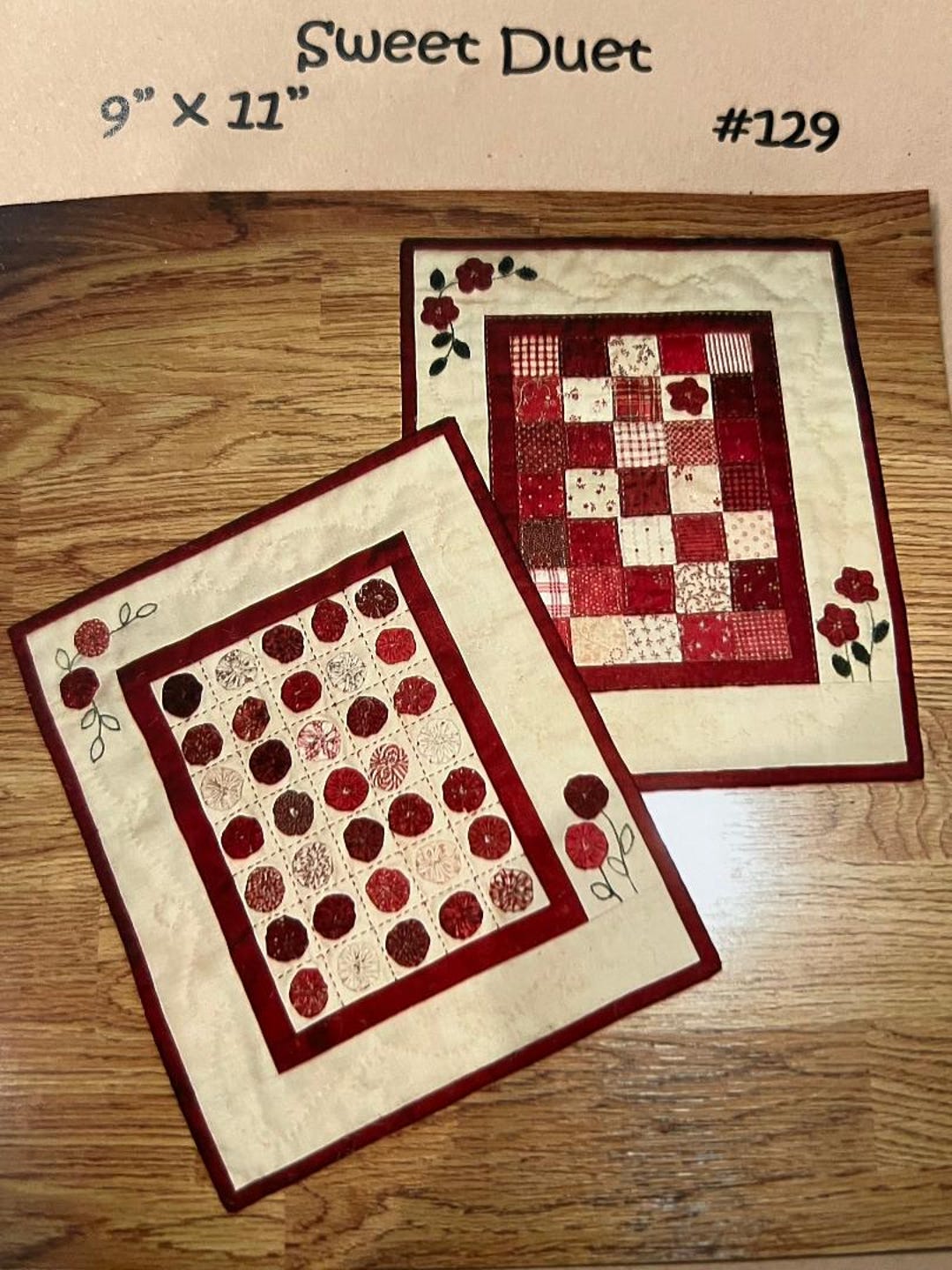 Sweet Duet Quilt Kit, Red Button Quilt Co., 9"x 11" Quilt Kit, Kit ...