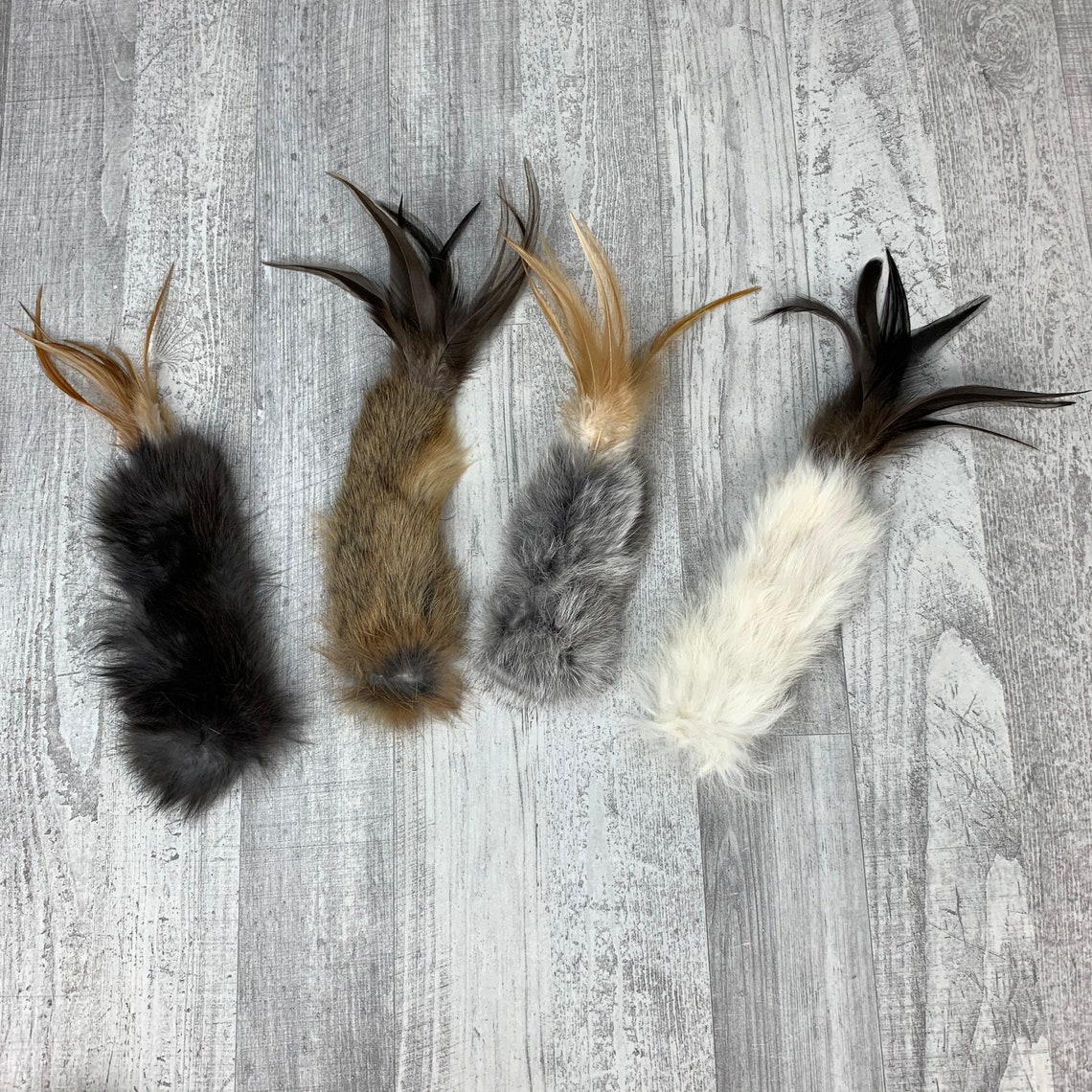 4-pack of Rabbit & Feathers Cat Toys - Etsy