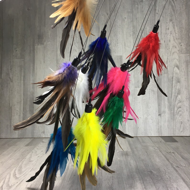Our Bestseller Cat Toy | XL Feather Crown | Long Cat Toy | Feather Cat ...