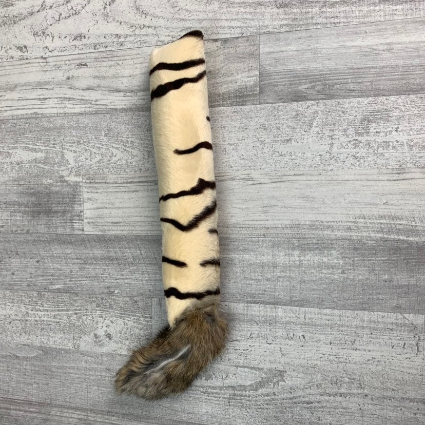 Cat Toy Kicker With Rabbit Skin Tail Catnip and Fur Cat - Etsy