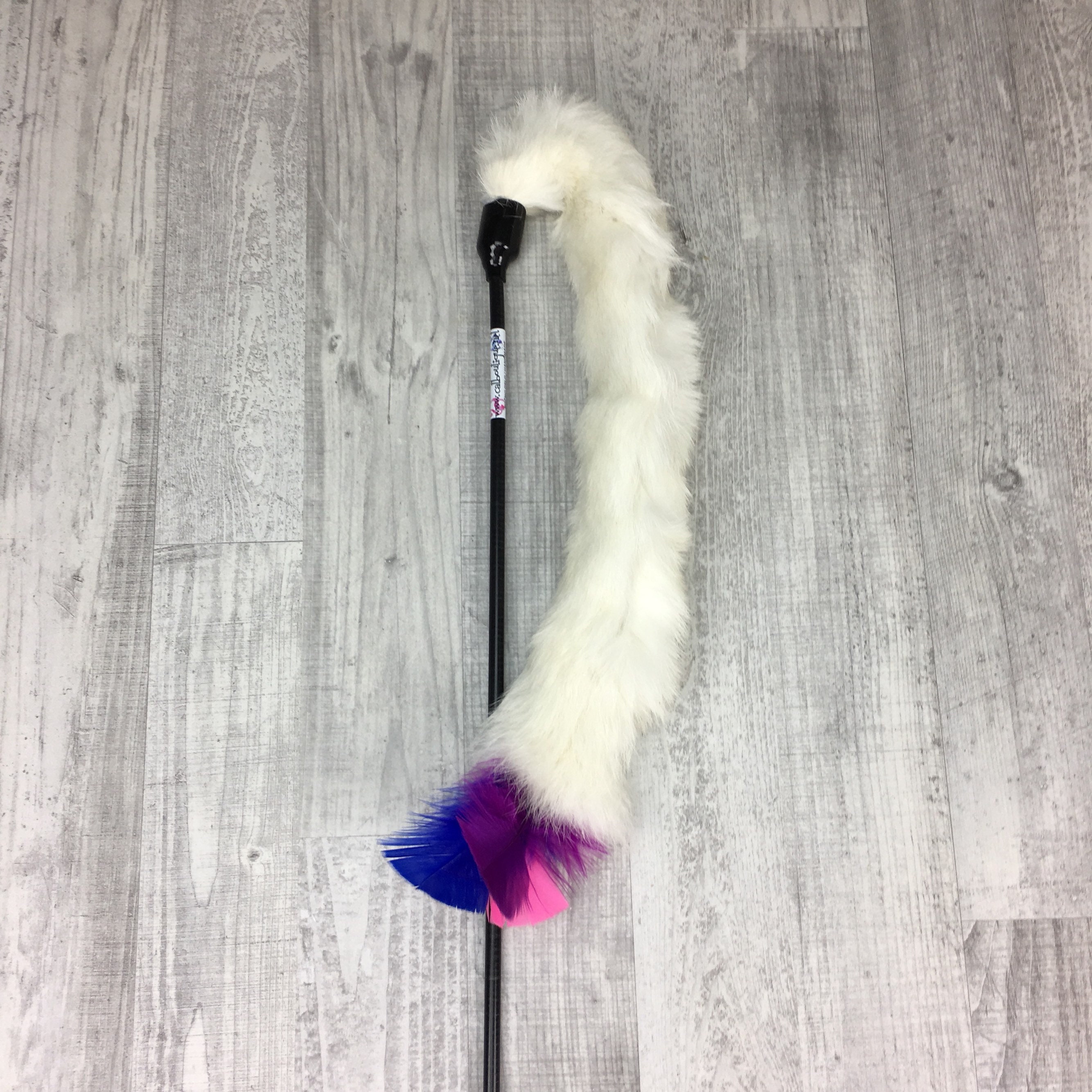 Cat Toy Rabbit Fur & Feathers Teaser Rabbit Skin Cat Toy - Etsy