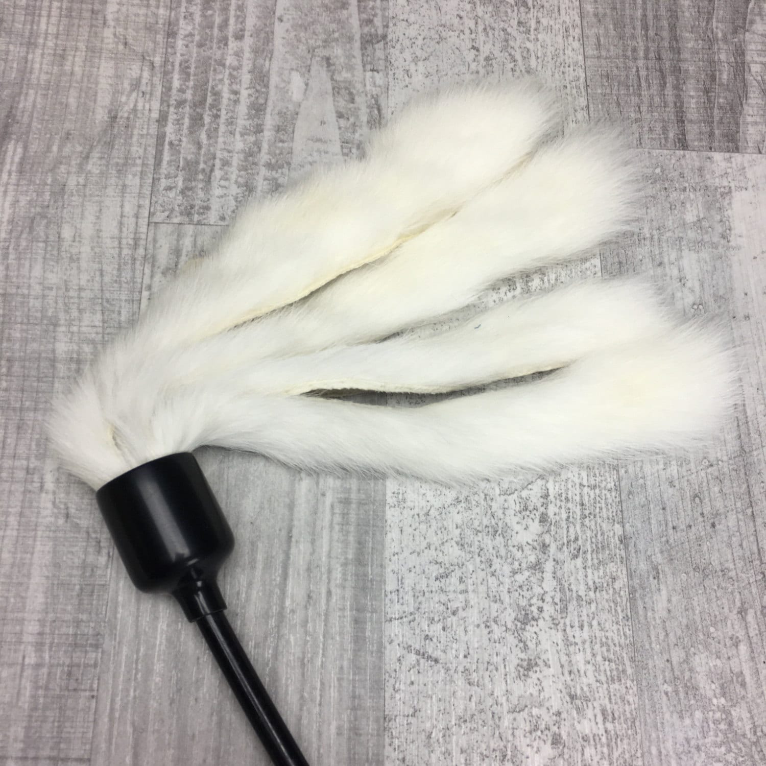 Cat toy XL Rabbit fur cat teaser toy Rabbit fur cat toy | Etsy