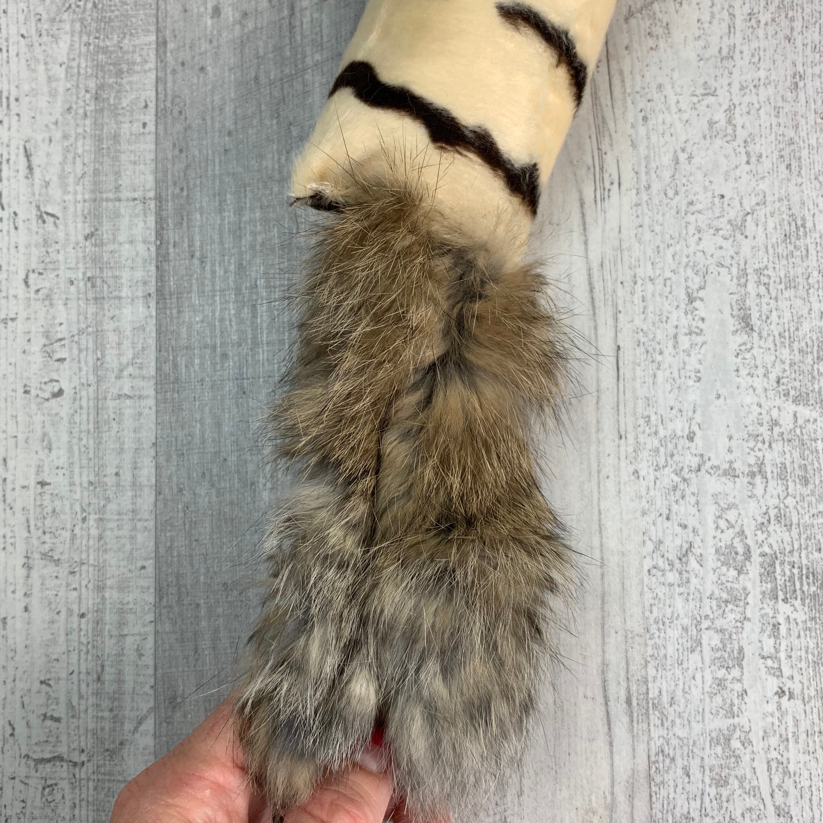 Cat Toy Kicker With Rabbit Skin Tail Catnip and Fur Cat - Etsy