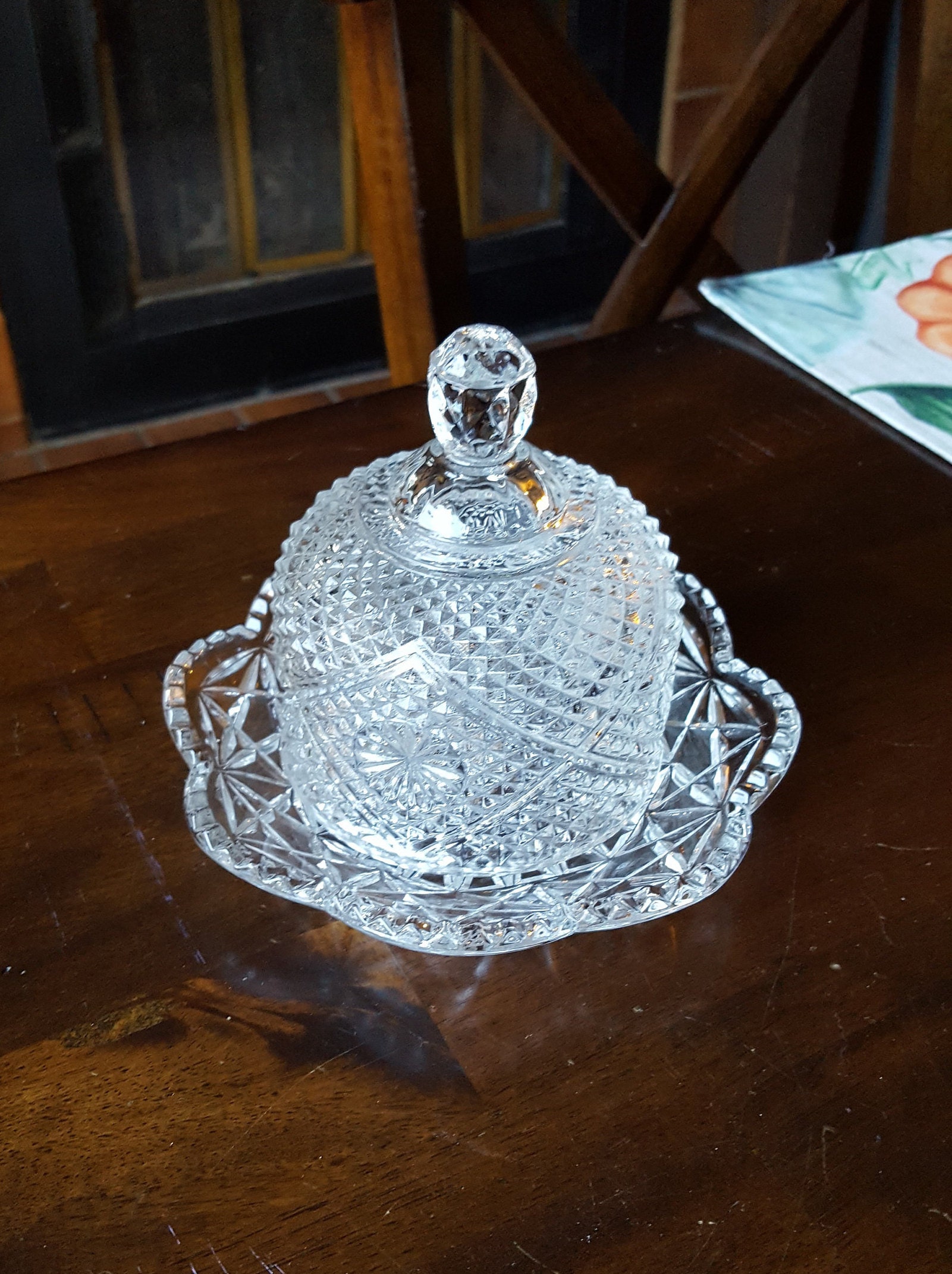 1970's Avon Covered Round Glass Butter Dish by Fostoria - Etsy