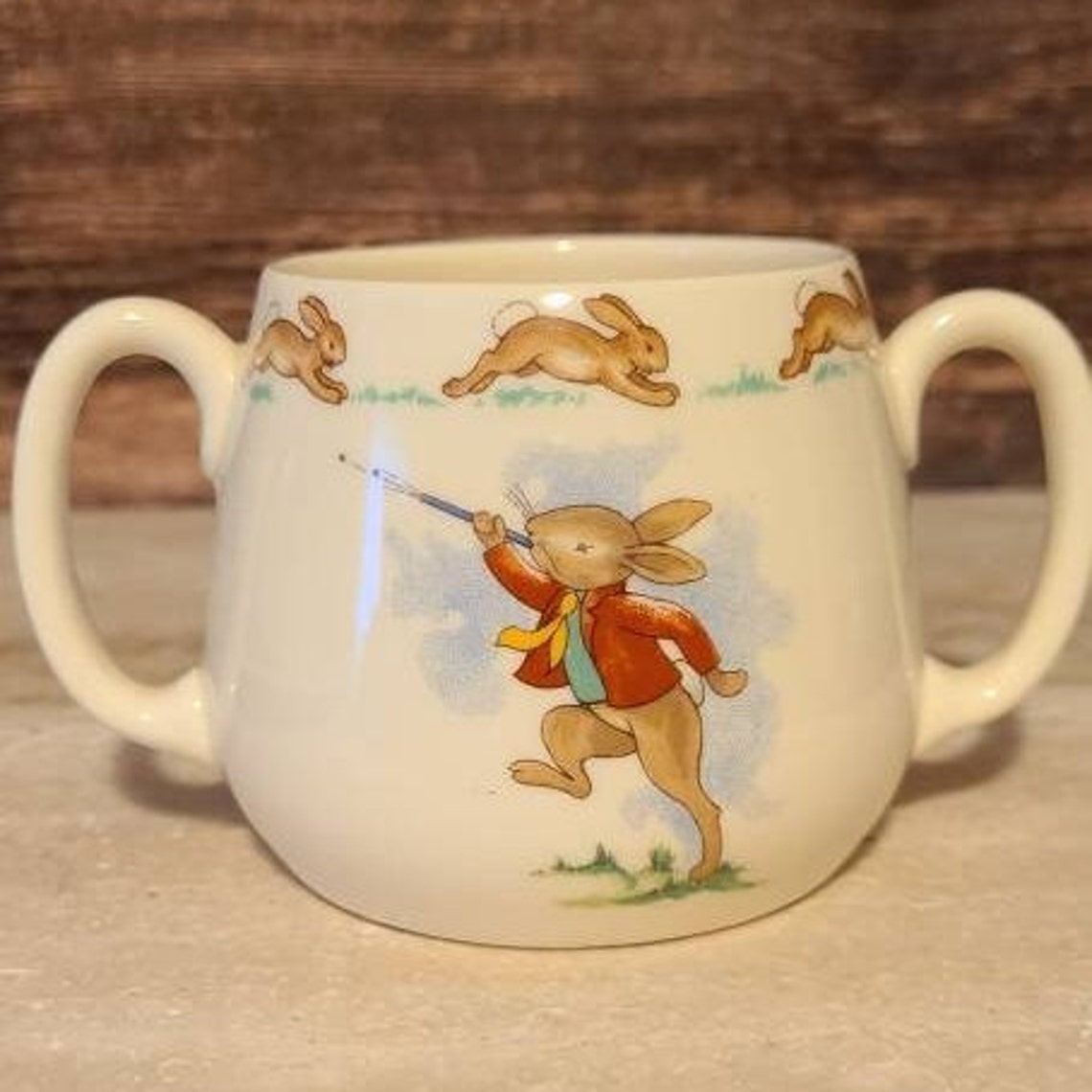 1960'S Royal Doulton BUNNYKINS DISTURB SLEEP 2 Handle Don Mug (albion ...