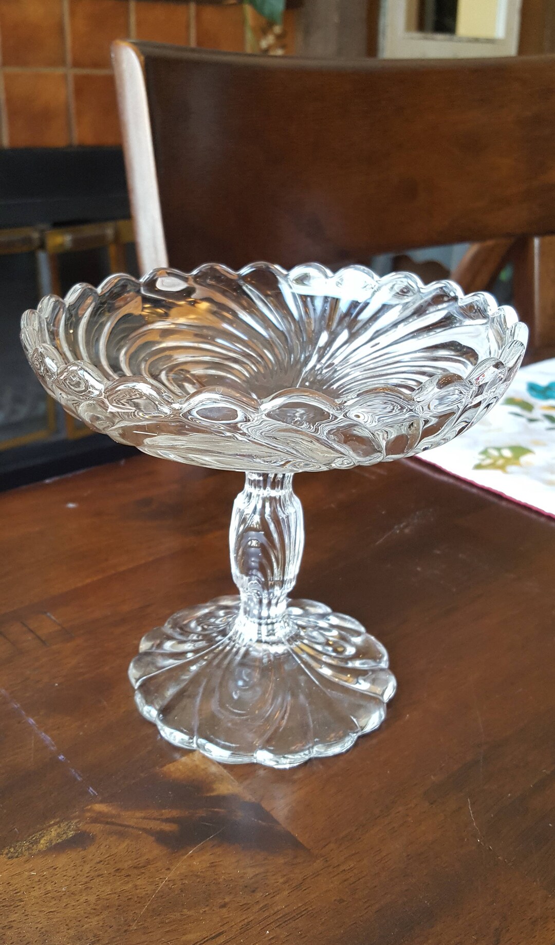 Vintage Cambridge Crystal CAPRICE Compote - Etsy