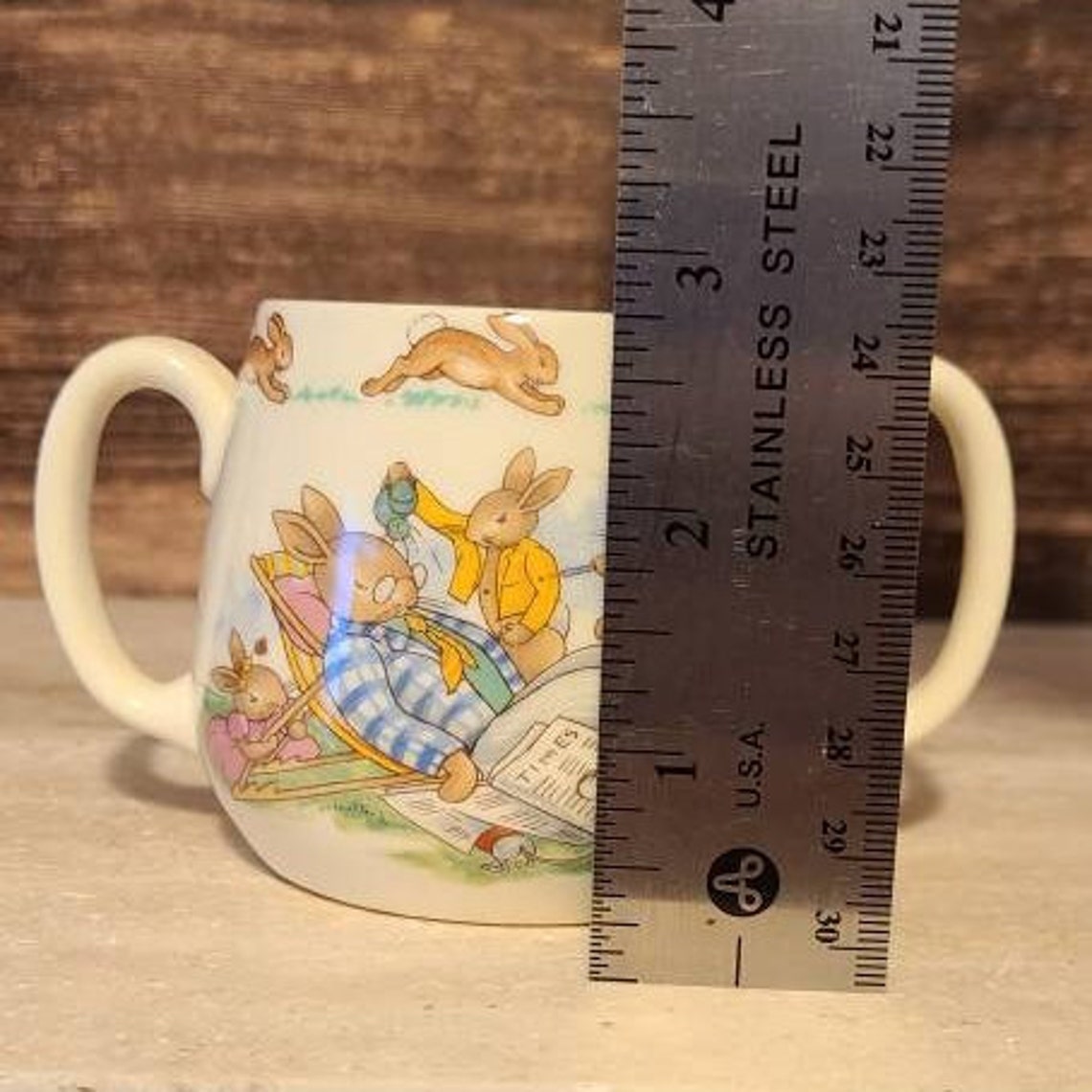 1960'S Royal Doulton BUNNYKINS DISTURB SLEEP 2 Handle Don Mug (albion ...