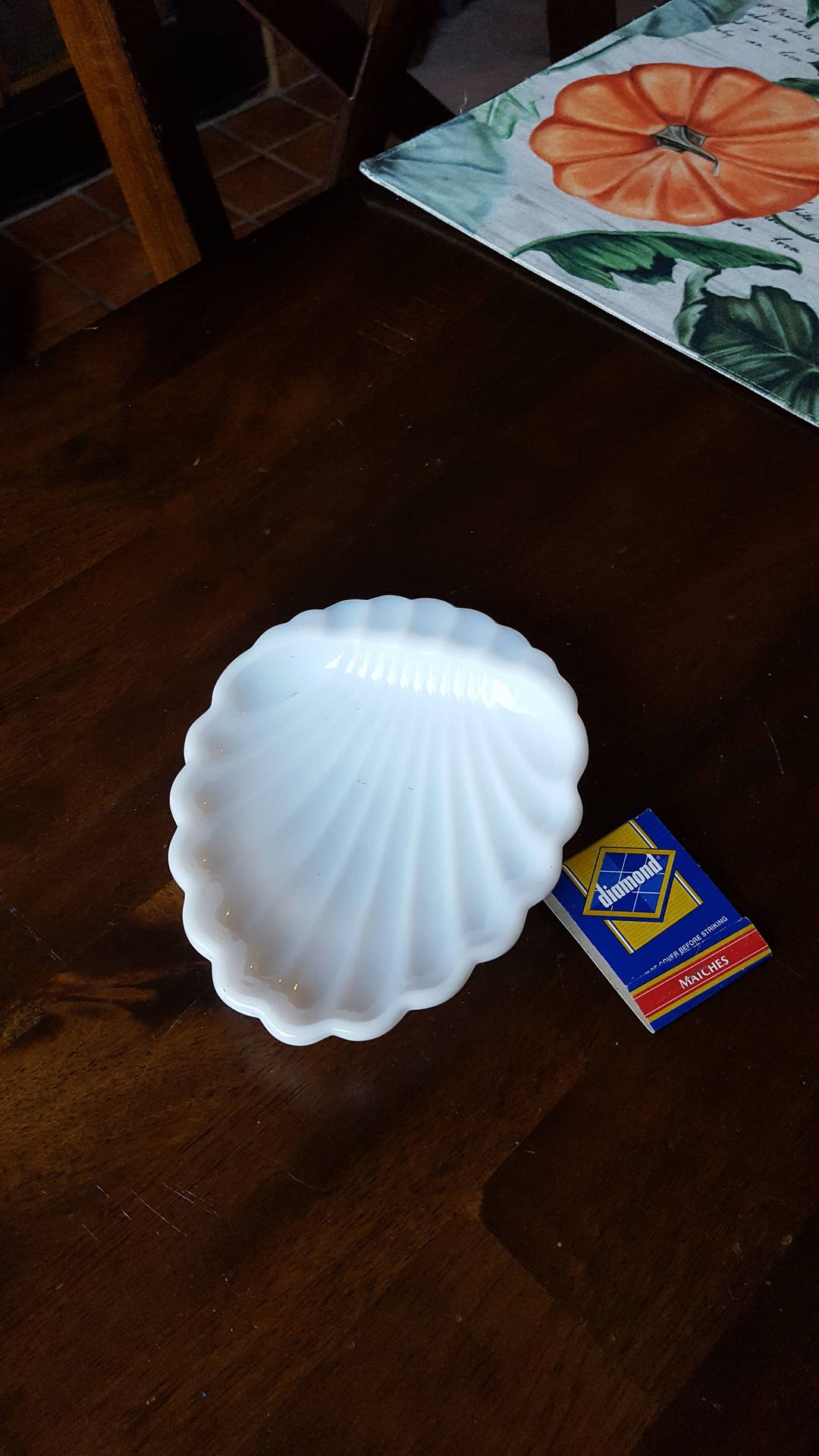 Vintage Hazel-atlas Milk Glass Shell Ashtray - Etsy