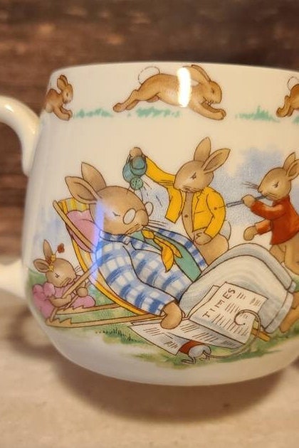 1960'S Royal Doulton BUNNYKINS DISTURB SLEEP 2 Handle Don Mug (albion ...
