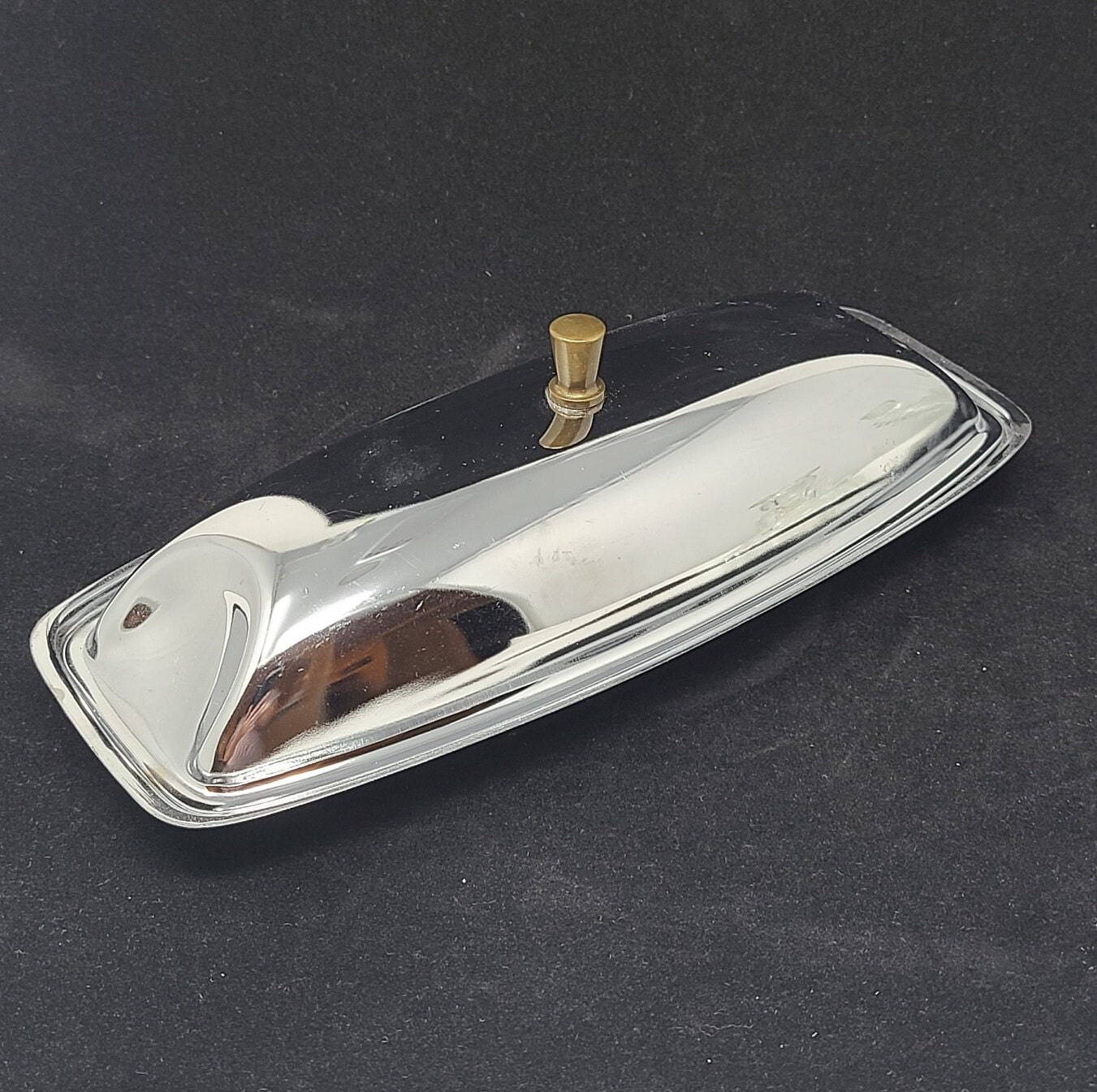 1960's Milbern Creations CHROME HOLLOW WARE Covered Quarter Pound ...