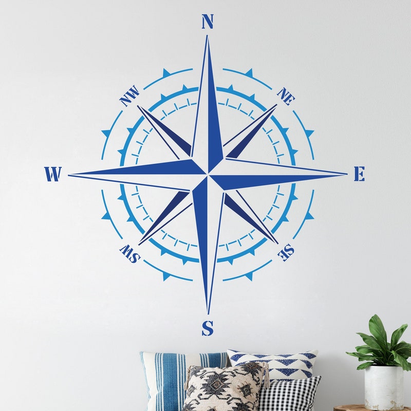 Compass Rose Stencil - Etsy