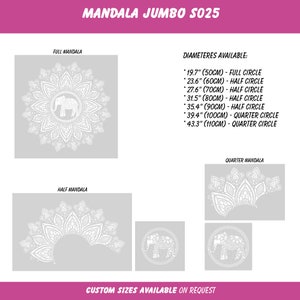Stencil Mandala Elephant, Mandala Jumbo, Stencil Mandala Pattern for ...