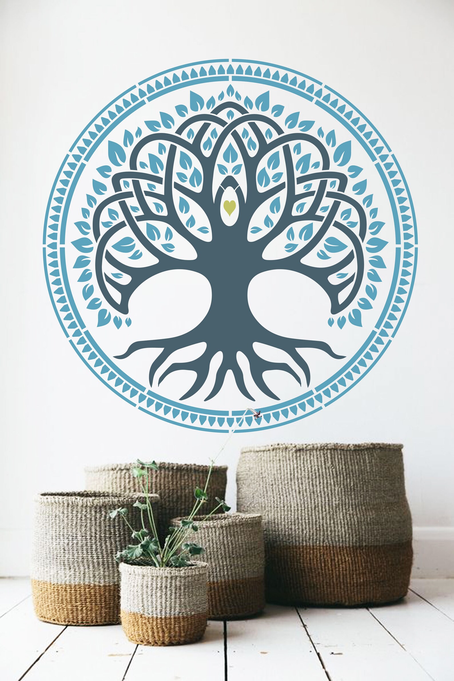 Stencil Tree of Life Stencil Mandala Pattern for DIY Wall | Etsy
