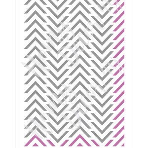 Chevron Wall Stencil - Geometric Pattern Stencil - Wallpaper Look ...