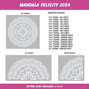 Stencil Mandala FELICITY, Stencil Mandala Pattern for DIY, Wall ...
