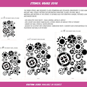 Gear Stencil, Gears Stencil, Cutting Laser Stencils, Steampunk Gears ...