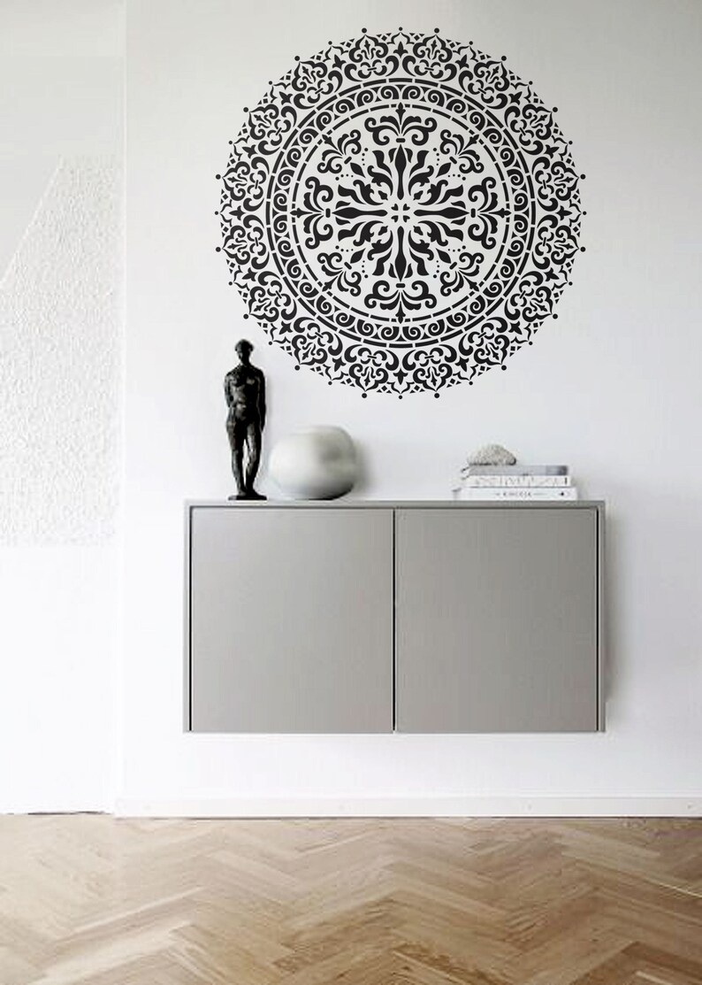 Stencil Mandala FELICITY, Stencil Mandala Pattern for DIY, Wall ...