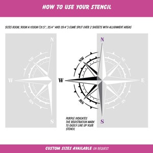 Compass Rose Stencil, Nautical Stencil, Compass Stencil, Circular ...