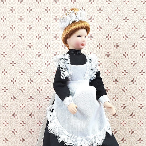 Dollhouse Miniature Maid Cook Housekeeper Doll Porcelain - Etsy